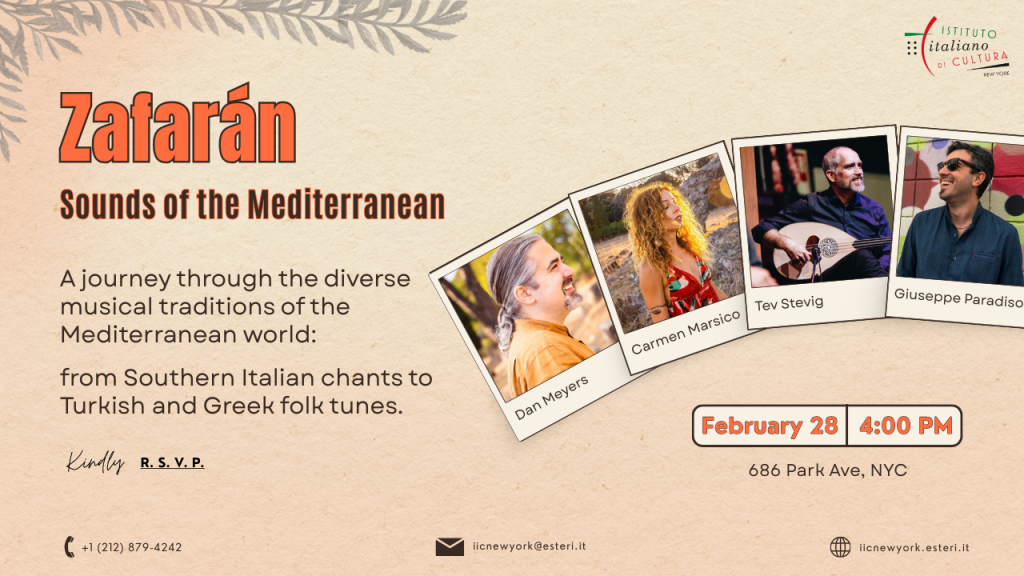 CONCERTO | ZAFARÁN – Istituto Italiano di Cultura di New York